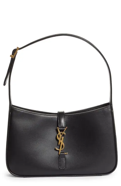 Saint Laurent Le 5 À 7 Leather Hobo - Nero