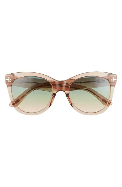 TOM FORD 54mm Cat Eye Sunglasses - Rose Champagne/green Sand