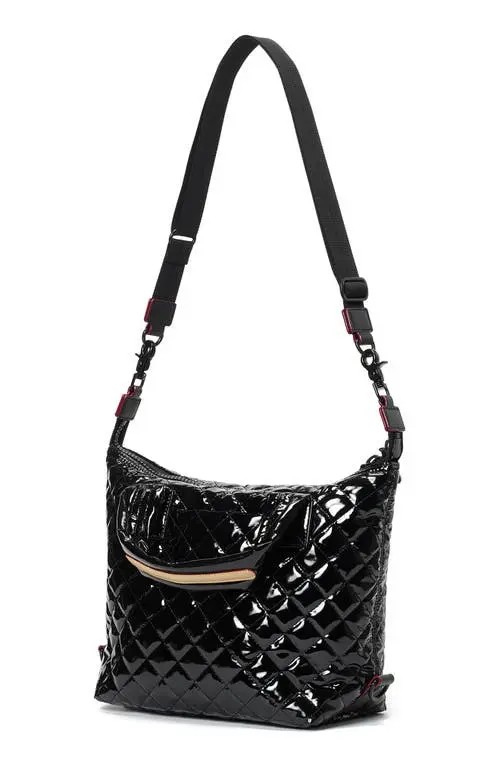 Mz Wallace Small Sutton Deluxe Tote - Black Lacquer