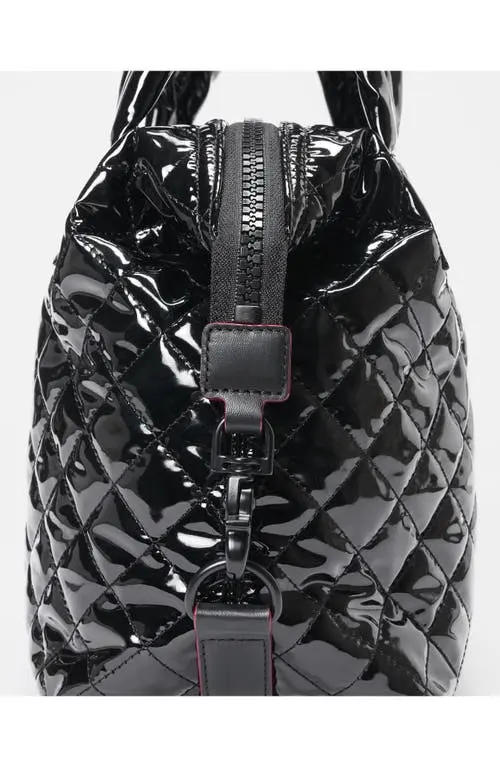 Mz Wallace Small Sutton Deluxe Tote - Black Lacquer
