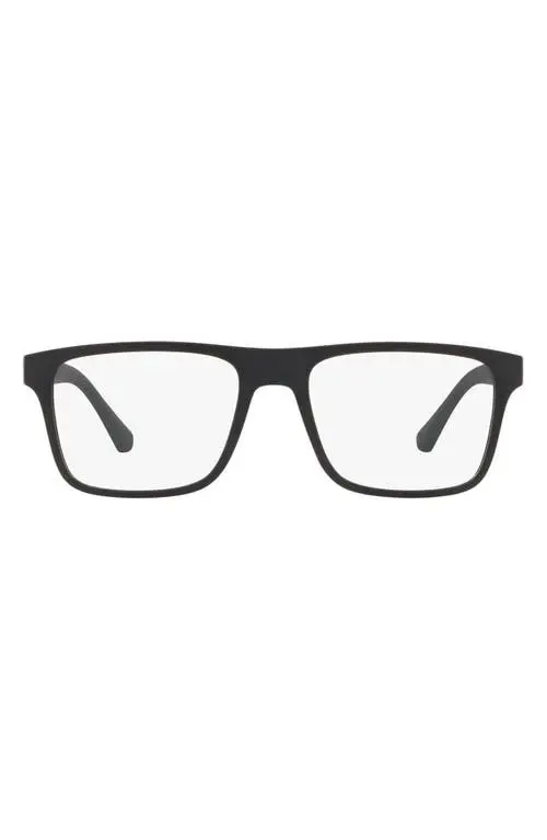 Emporio Armani 54mm Square Eyeglasses - Clear