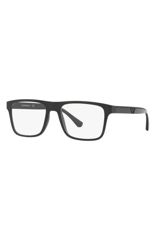 Emporio Armani 54mm Square Eyeglasses - Clear