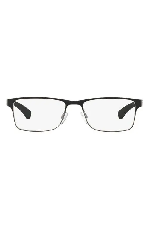 Emporio Armani Rectangular Optical Glasses - Black