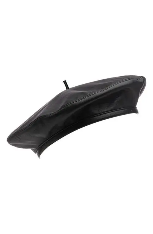 Eugenia Kim Carter Leather Beret - Black