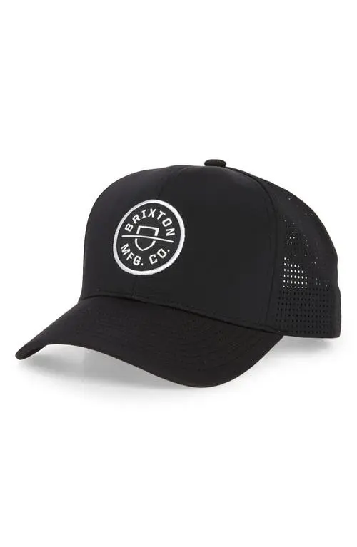 Brixton Crest X Mp Snapback Baseball Cap - Black