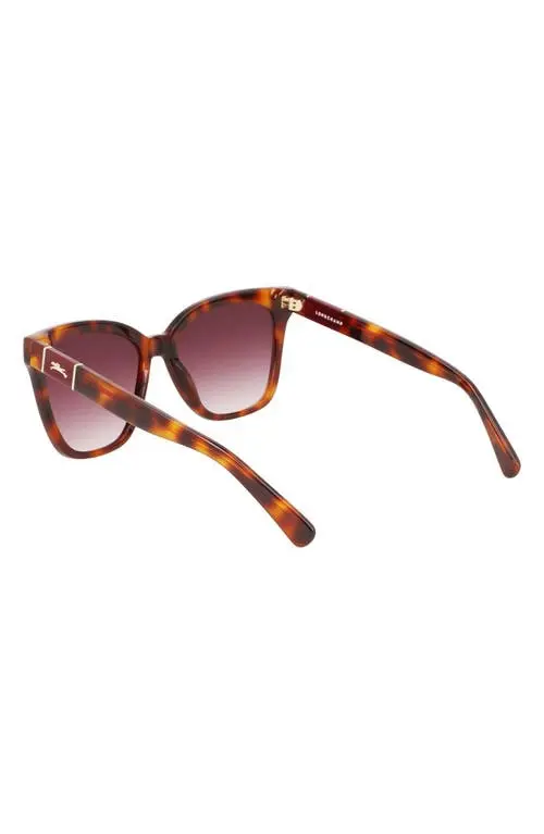 Longchamp Le Pliage 54mm Gradient Rectangle Sunglasses