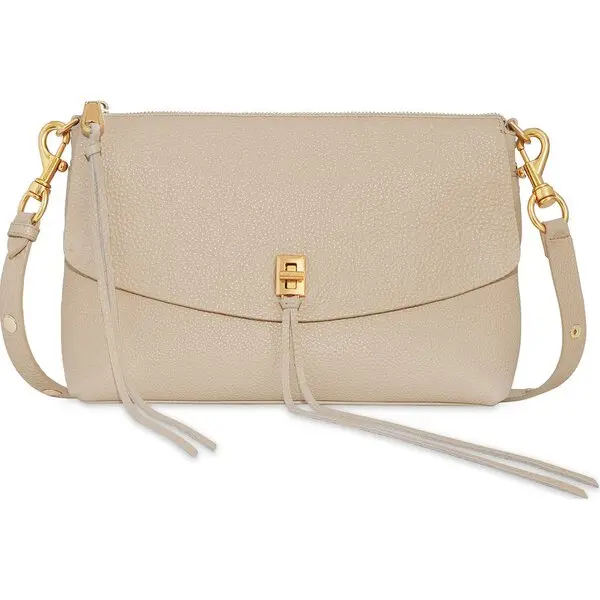 Rebecca Minkoff Darren Leather Shoulder Bag - Stone