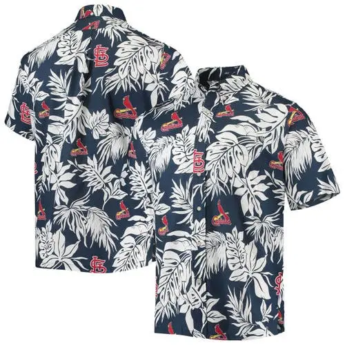 Reyn Spooner St. Louis Cardinals Aloha Button-up Shirt - Navy