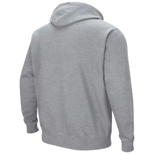 COLOSSEUM Heathered Gray Northeastern Huskies Arch And Logo Pullover Hoodie