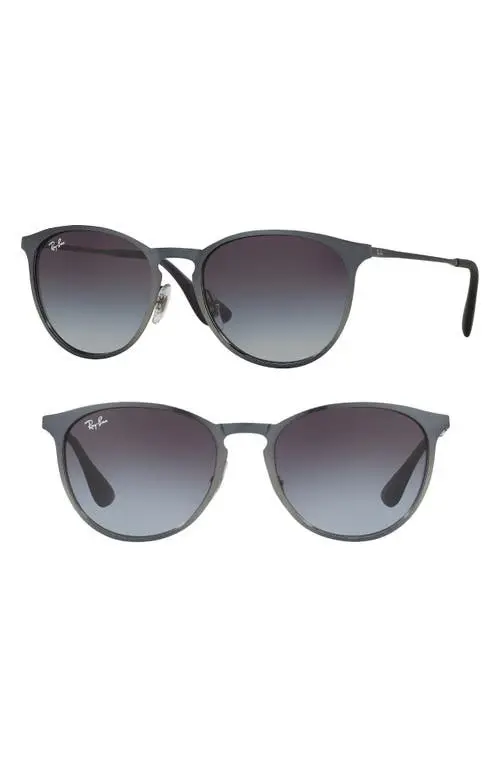 Ray-ban Erika Round Sunglasses - Metallic Grey