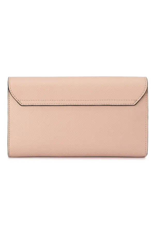 OLGA BERG Faux Leather Envelope Clutch - Blush