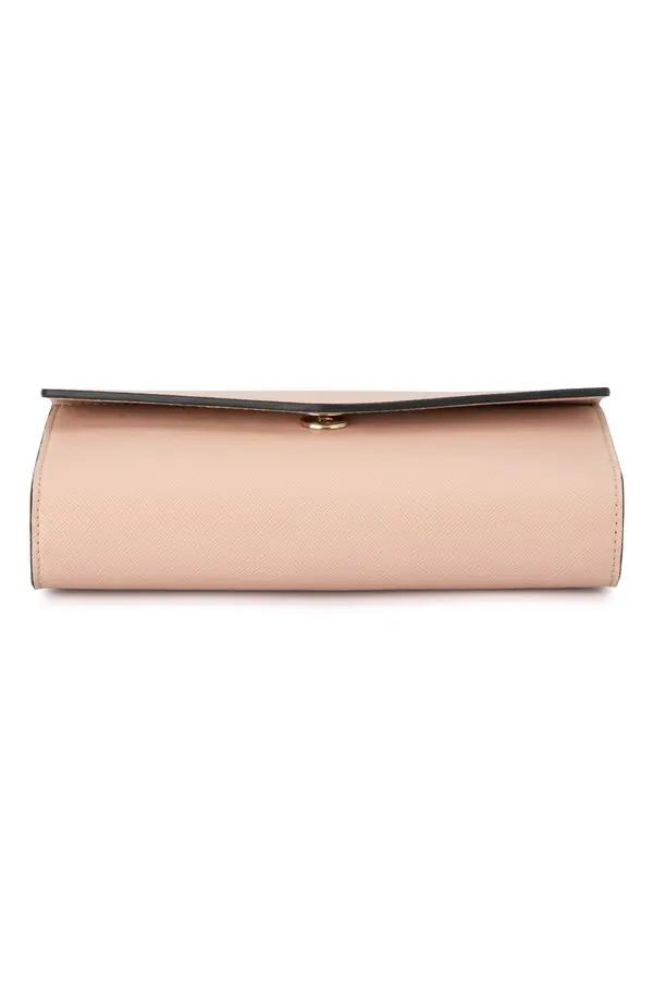 OLGA BERG Faux Leather Envelope Clutch - Blush
