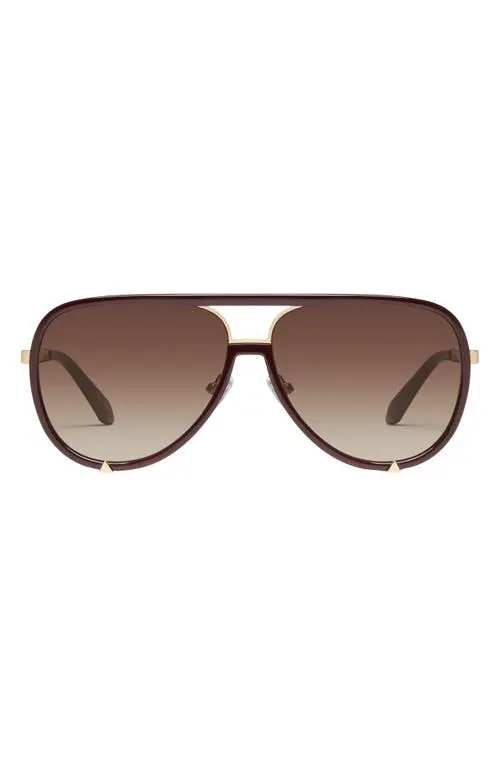 Quay High Profile 60mm Polarized Aviator Sunglasses - Espr Brn