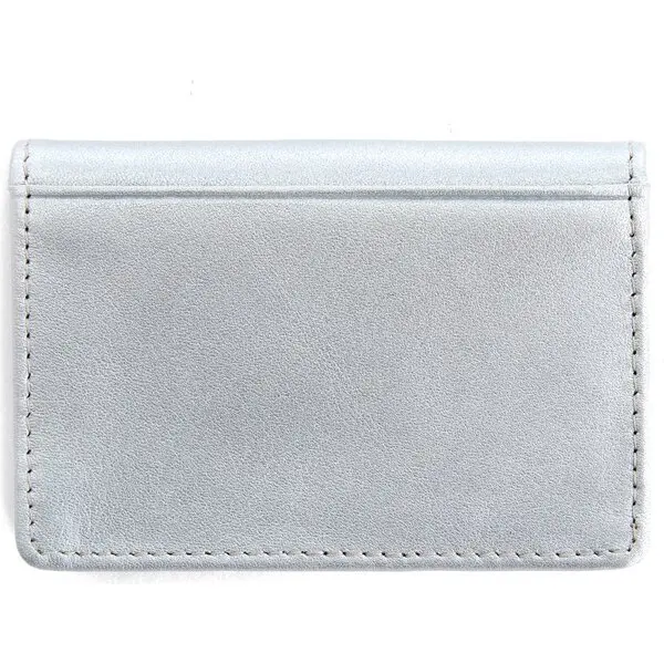ROYCE NEW YORK Personalized Leather Card Case - Silverold Foil