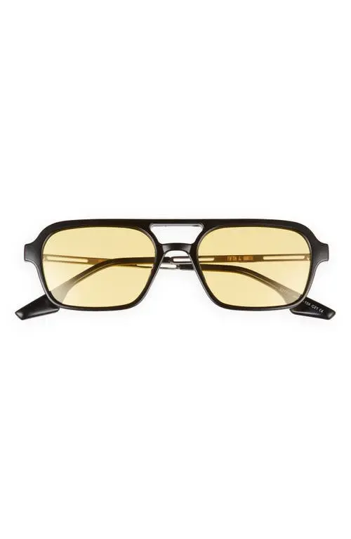 FIFTH & NINTH Jordan 60mm Aviator Sunglasses - Black/ Yellow