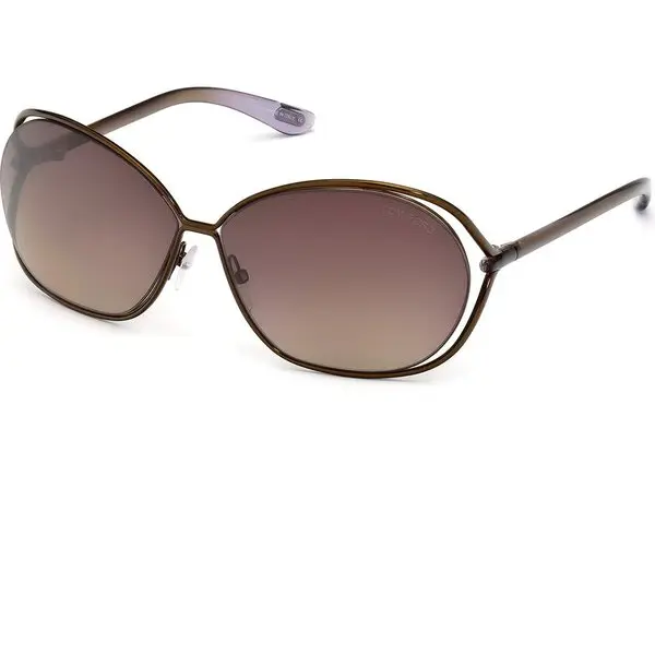 TOM FORD Carla 66mm Oversized Round Sunglasses - Brown/brown