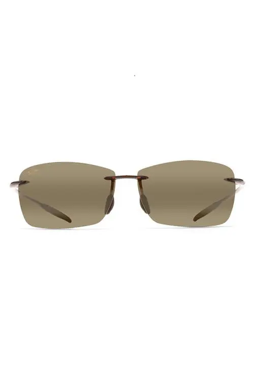 Maui Jim Lighthouse 65mm Polarized Rectangle Sunglasses - Brown