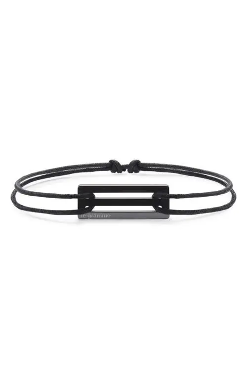 Le Gramme 1.7g Polished Ceramic Cord Bracelet - Black Ceramic
