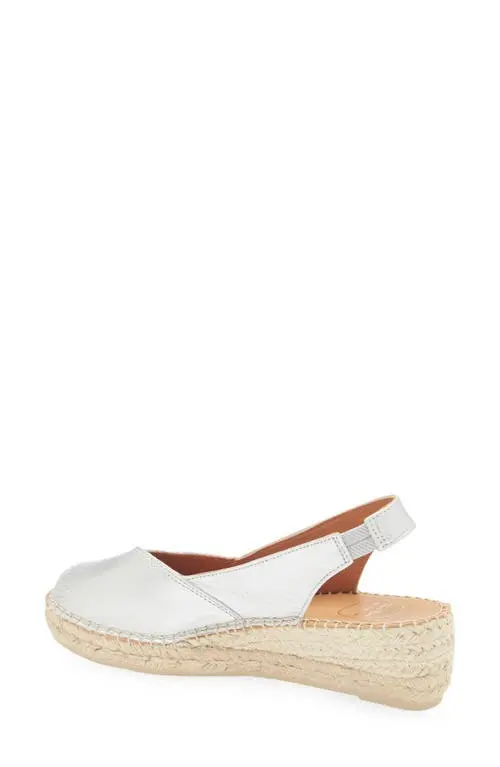 TONI PONS Bernia Espadrille Wedge - Plata
