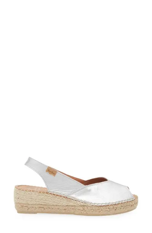 TONI PONS Bernia Espadrille Wedge - Plata