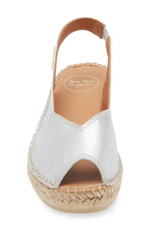 TONI PONS Bernia Espadrille Wedge - Plata