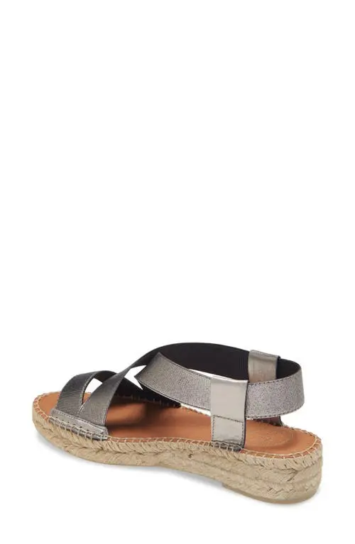 TONI PONS Eire Wedge Sandal - Acer Steel Leather