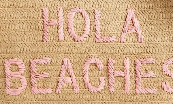 BTB LOS ANGELES Hola Beaches Straw Tote