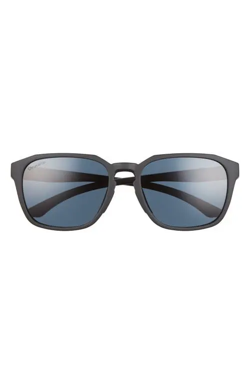SMITH Contour 56mm Polarized Square Sunglasses - Matte Black/ Black
