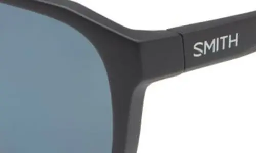 SMITH Contour 56mm Polarized Square Sunglasses - Matte Black/ Black