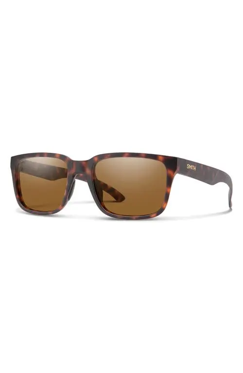 SMITH Headliner 55mm Rectangle Sunglasses - Matte Tort/chromapop Brown