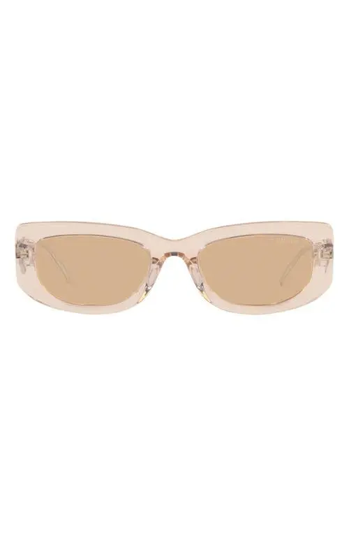 Prada 53mm Rectangular Sunglasses - Lite Brown