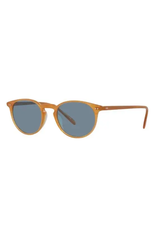 Oliver Spencer Riley 49mm Round Sunglasses - Amber