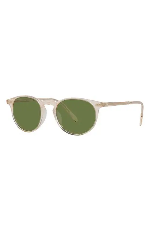 Oliver Spencer Riley 49mm Round Sunglasses - Light Beige