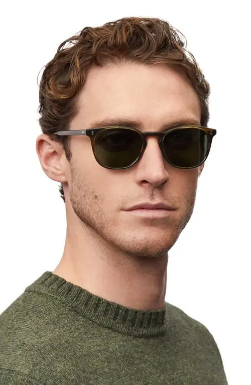 Oliver Spencer Finley Esquire 51mm Square Sunglasses - Dark Brown