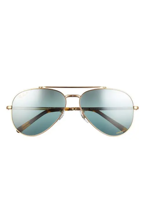 Ray-ban Aviator Polarized Sunglasses - Legend Gold/gradient Blue
