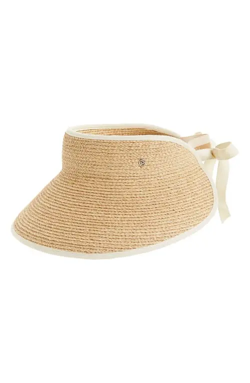Helen Kaminski Mita Packable Raffia Visor - Natural Sand
