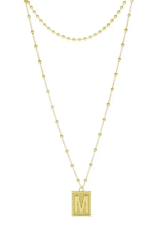 PANACEA Initial Layered Pendant Necklace - Gold - M