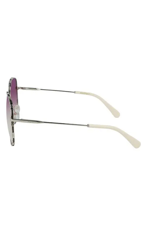 FERRAGAMO 61mm Gancini Oversize Sunglasses Salvatore Ferragamo 61mm Gancini Oversize Sunglasses | eBay main image 3