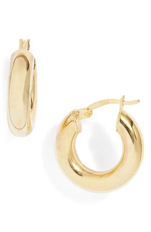 Argento Vivo Chunky Tube Hoop Earrings - Gold