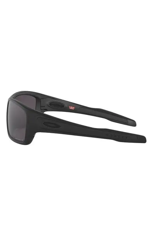 Oakley Turbine 65mm Polarized Sunglasses - Rubber Black