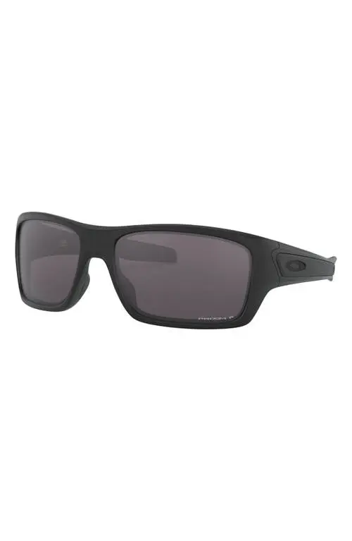 Oakley Turbine 65mm Polarized Sunglasses - Rubber Black