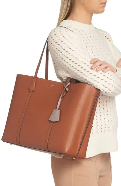 Tory Burch Perry Triple Compartment Tote - Light Umber