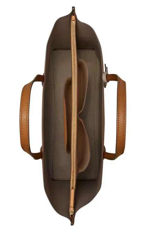 Tory Burch Perry Triple Compartment Tote - Light Umber