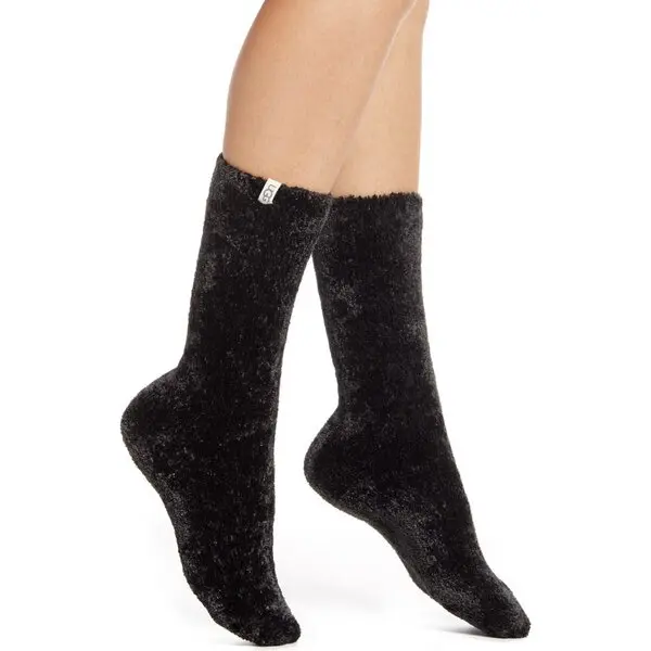 UGG Leda Cozy Crew Socks - Blk