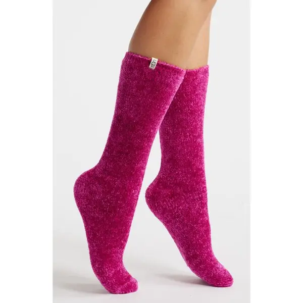 UGG Leda Cozy Crew Socks - Chroma Pink