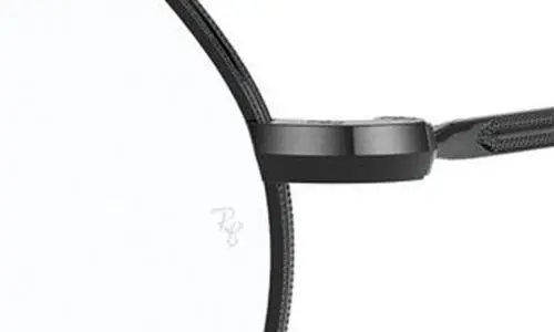 Ray-ban Jack 49mm Hexagonal Optical Glasses - Shiny Black