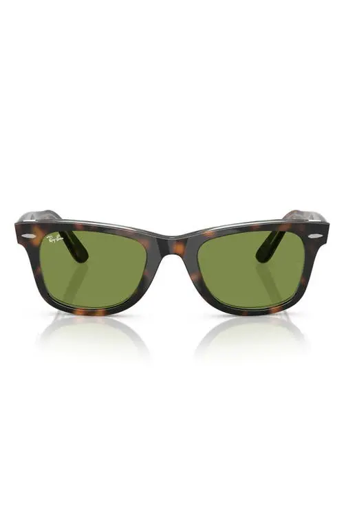Ray-ban 52mm Square Sunglasses - Dark Havana/green