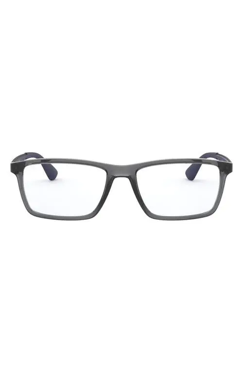 Ray-ban 53mm Rectangular Eyeglasses - Matte Black