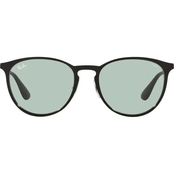 Ray-ban Erika 54mm Round Sunglasses - Shiny Black