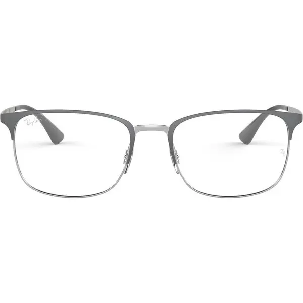 Ray-ban 54mm Rectangular Eyeglasses - Grey Silver